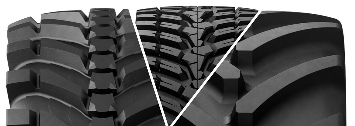 What are the different tractor tire tread patterns?